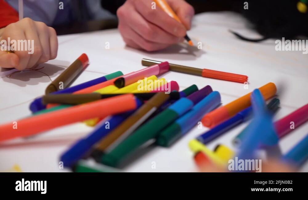 Children markers drawing Stock Videos & Footage - HD and 4K Video Clips ...