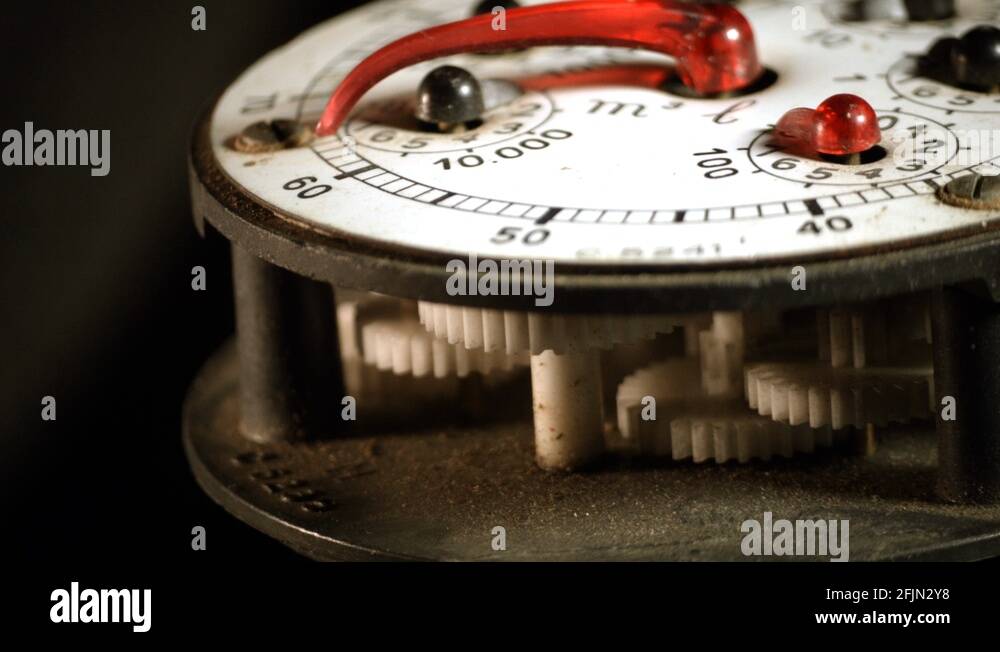 Vintage Gas Meter from 70s of 20th Century. The Mechanism with Gear ...