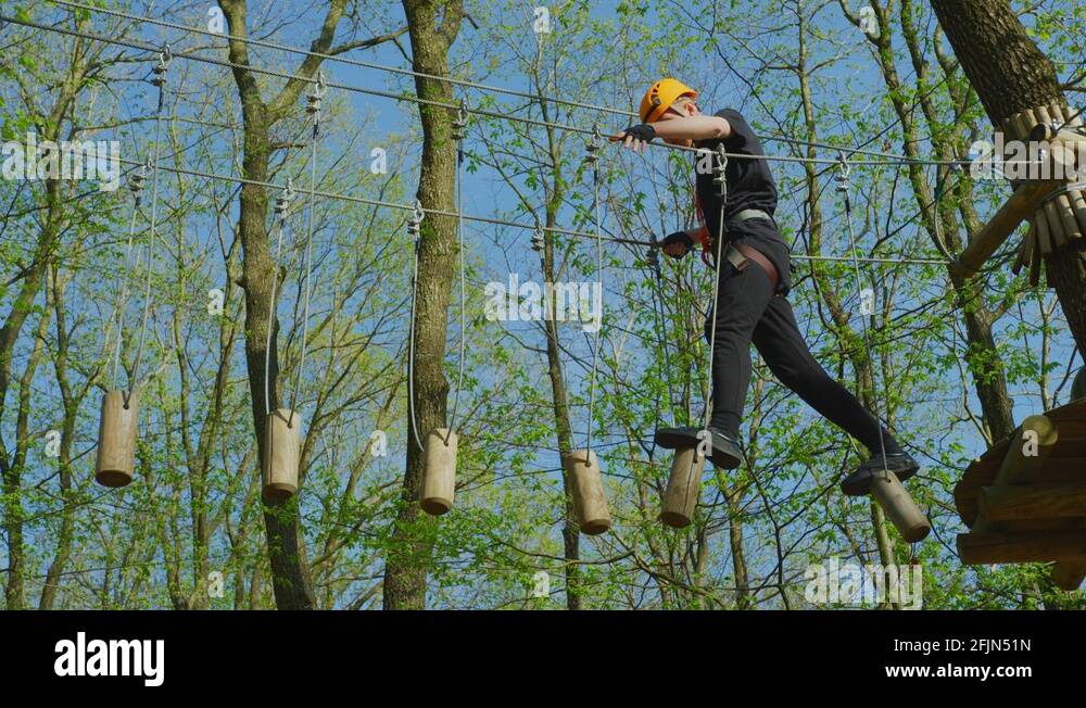 Adventure park high ropes Stock Videos & Footage - HD and 4K Video ...