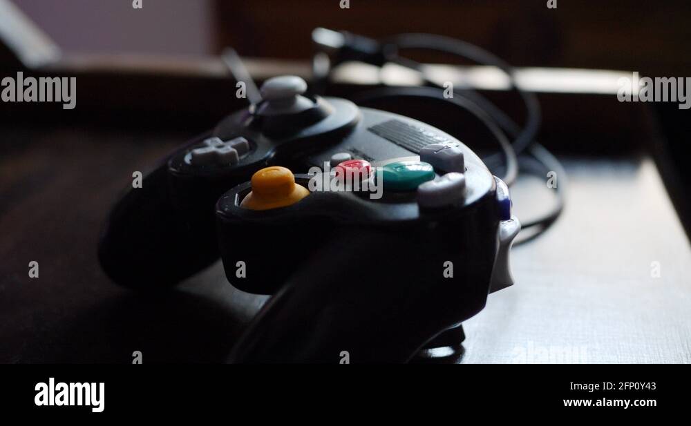 A video game controller on a desk after a competitive gaming esports ...