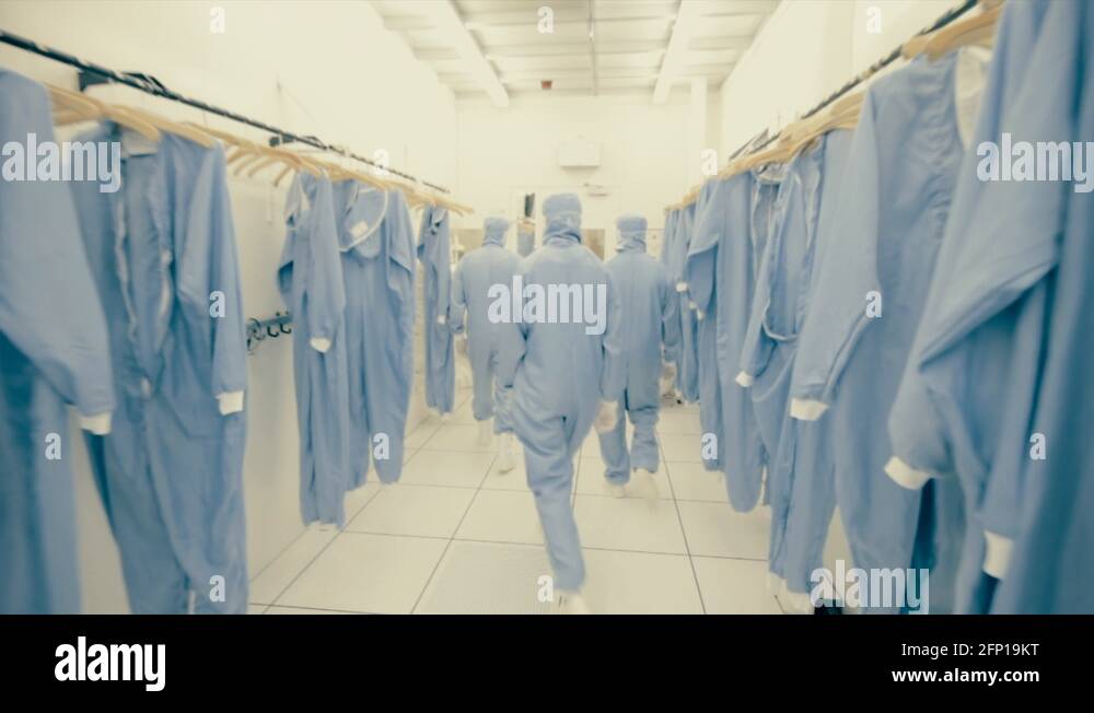 Rare footage from inside of a specialized cleanroom where technology is ...