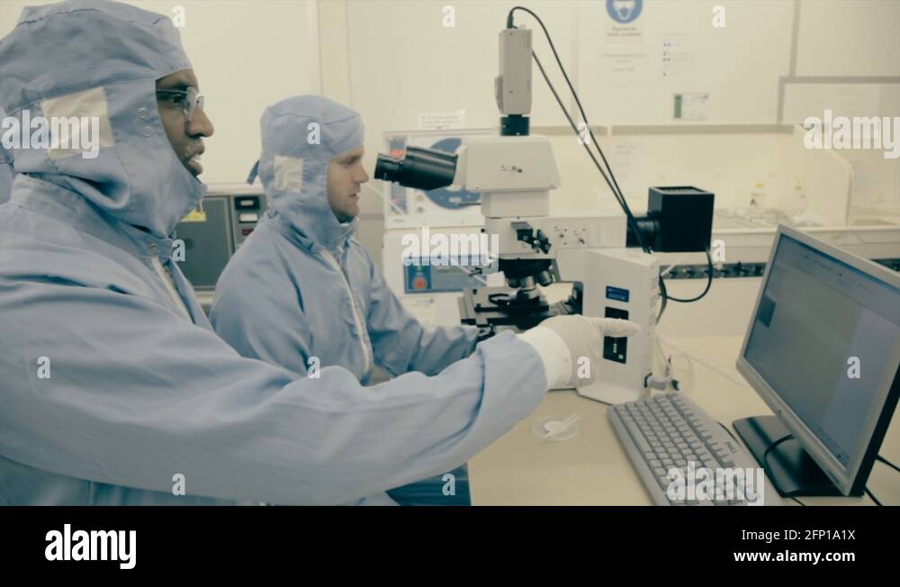 Rare footage from inside of a specialized cleanroom Laboratory where ...