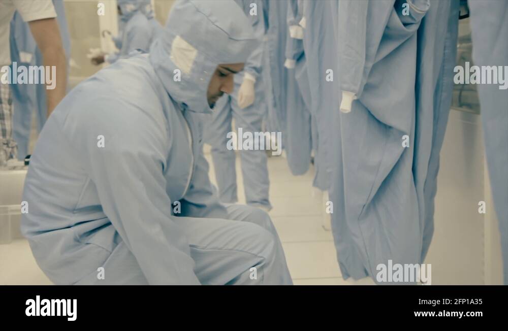 Rare footage from inside of a specialized cleanroom where technology is ...