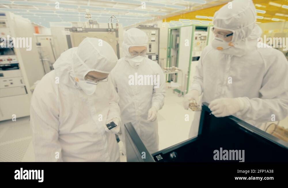 Rare footage from inside of a specialized cleanroom Laboratory where ...
