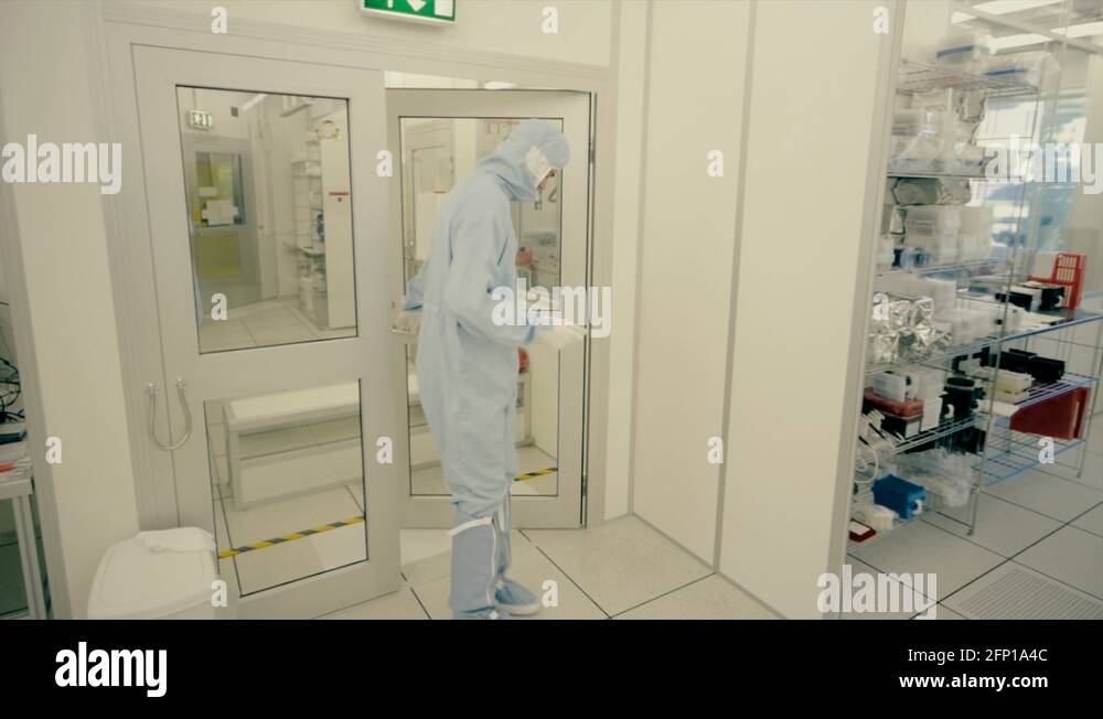 Rare footage from inside of a specialized cleanroom Laboratory where ...