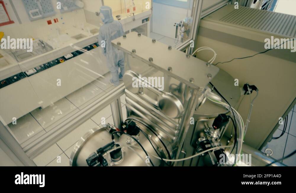 Rare footage from inside of a specialized cleanroom Laboratory where ...