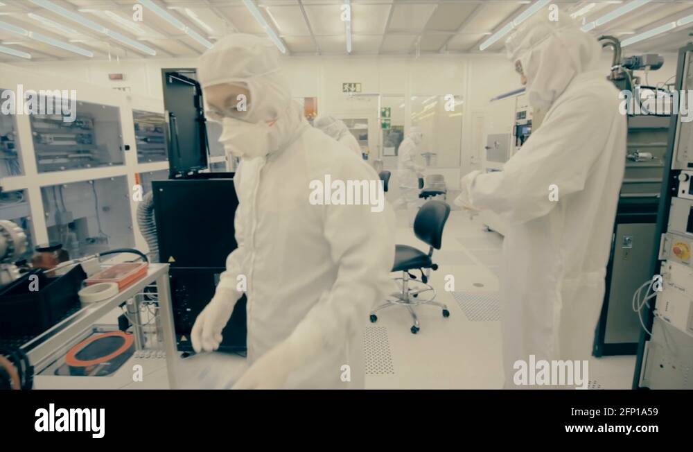 Rare footage from inside of a specialized cleanroom Laboratory where ...