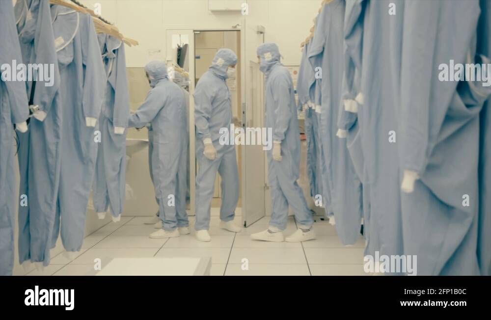 Rare footage from inside of a specialized cleanroom where technology is ...