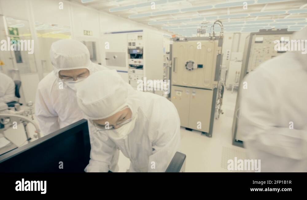 Rare footage from inside of a specialized cleanroom Laboratory where ...