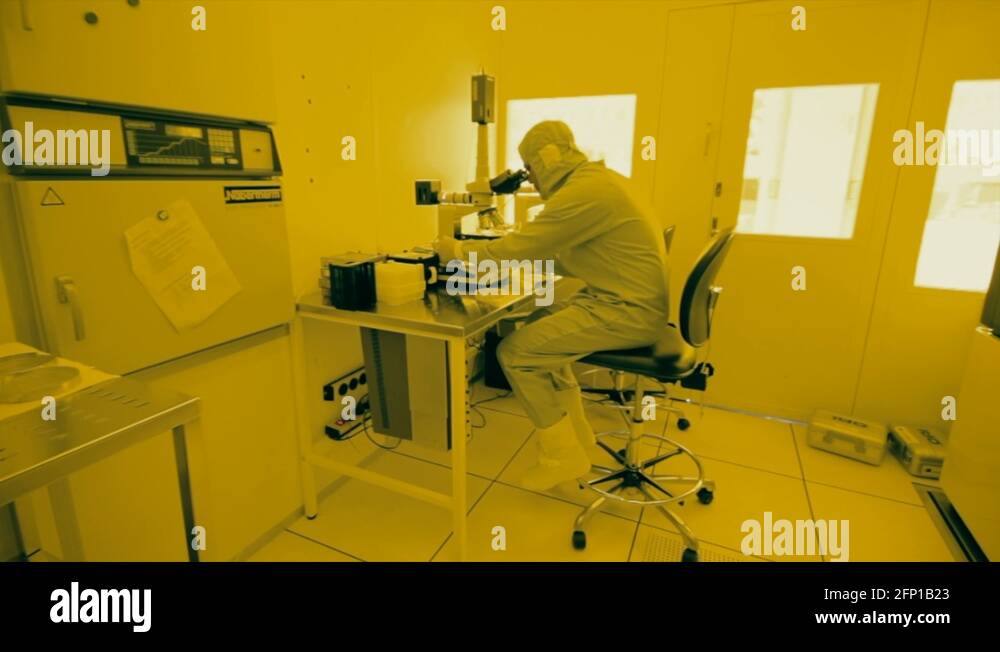 Rare footage from inside of a specialized cleanroom Laboratory where ...
