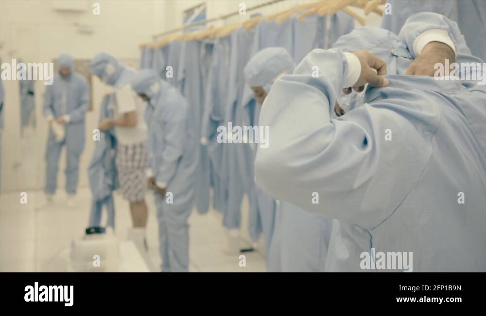 Rare footage from inside of a specialized cleanroom where technology is ...