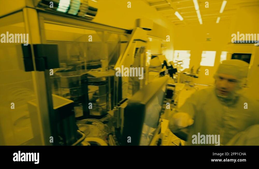 Rare footage from inside of a specialized cleanroom Laboratory where ...