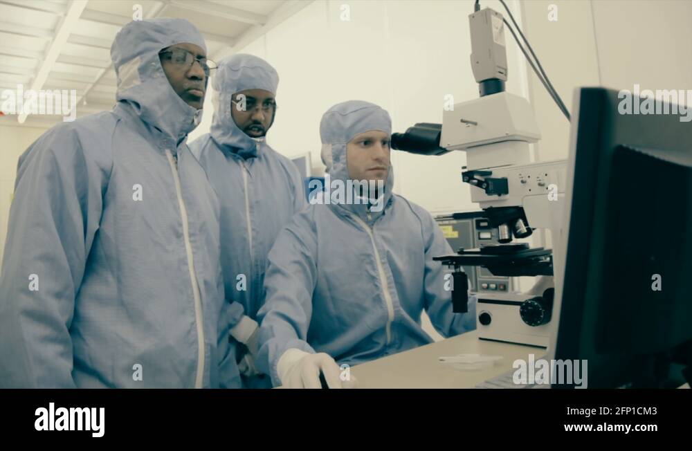 Rare footage from inside of a specialized cleanroom Laboratory where ...
