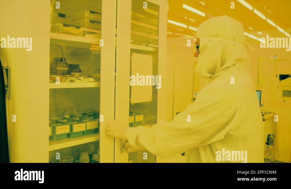 Rare footage from inside of a specialized cleanroom Laboratory where ...