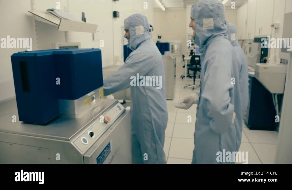 Rare footage from inside of a specialized cleanroom Laboratory where ...