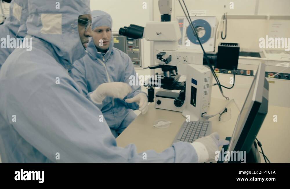 Rare footage from inside of a specialized cleanroom Laboratory where ...