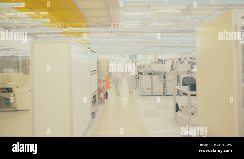 Rare footage from inside of a specialized cleanroom Laboratory where ...