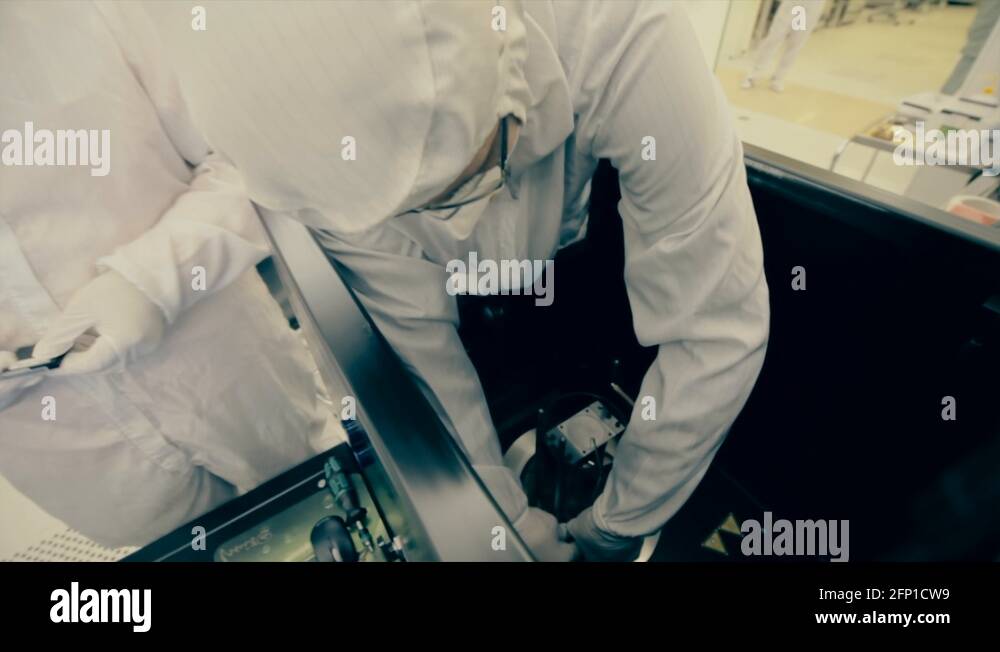 Rare footage from inside of a specialized cleanroom Laboratory where ...