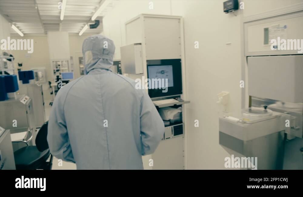Rare footage from inside of a specialized cleanroom Laboratory where ...