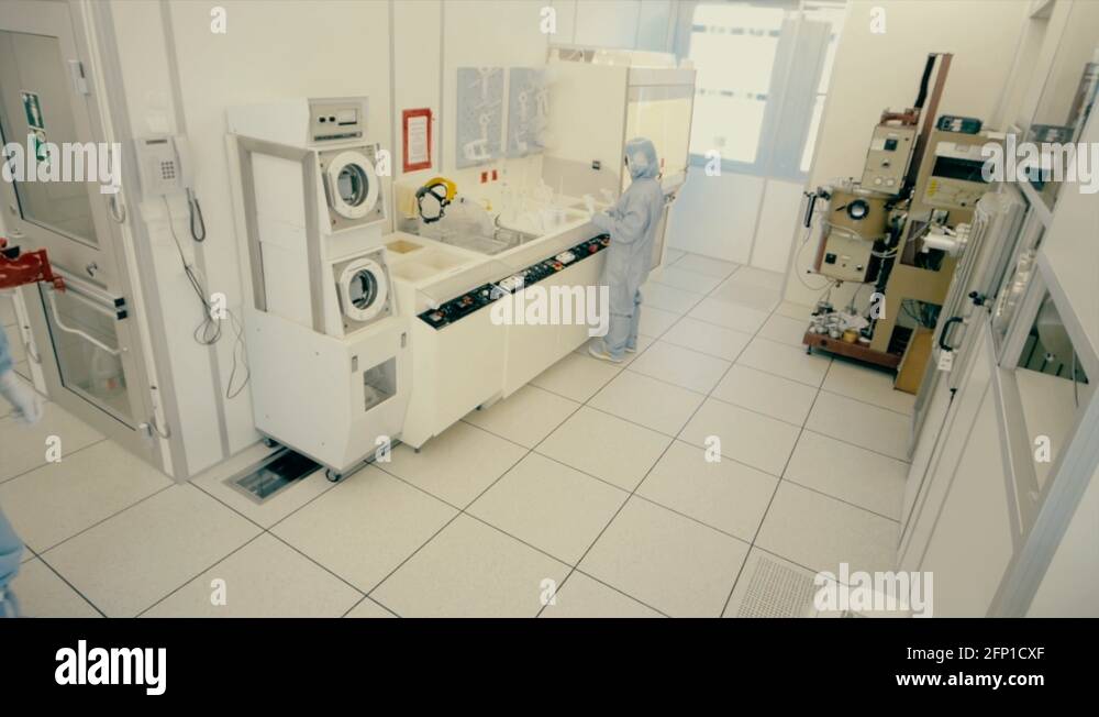 Rare footage from inside of a specialized cleanroom Laboratory where ...