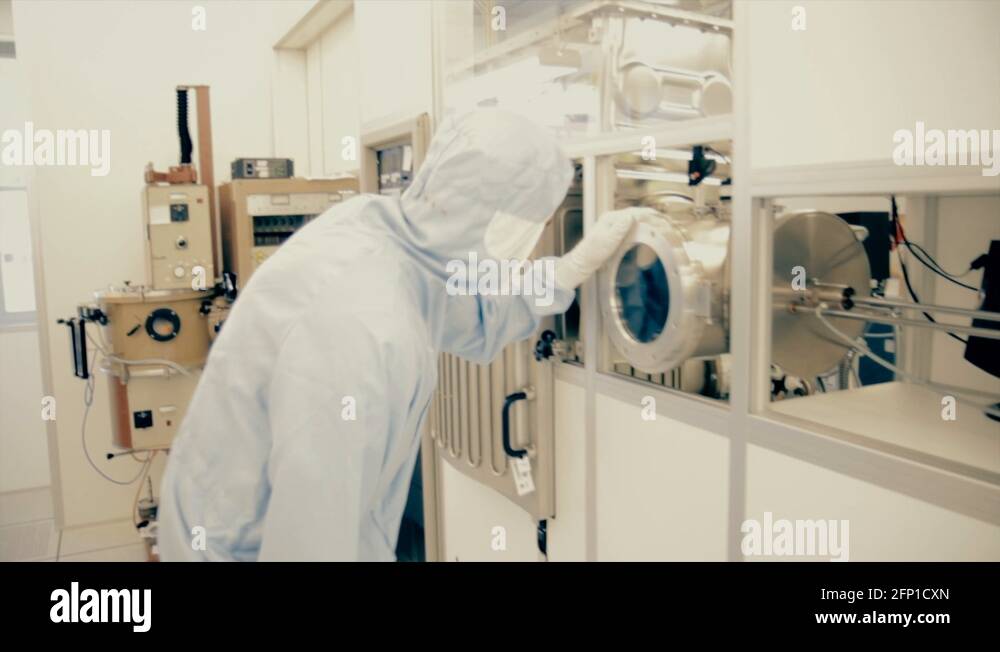 Rare footage from inside of a specialized cleanroom Laboratory where ...