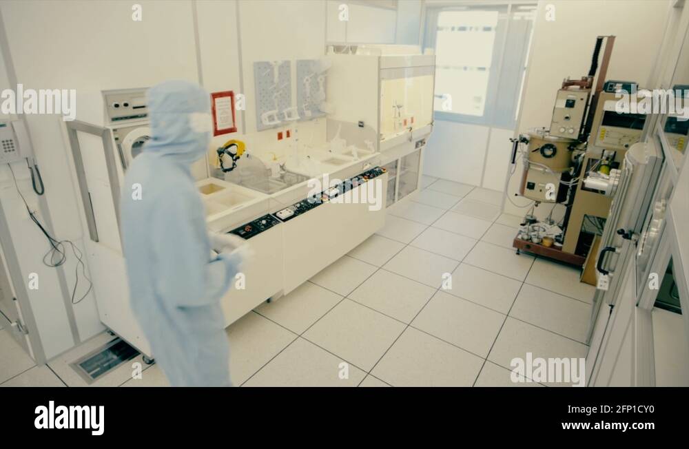 Rare footage from inside of a specialized cleanroom Laboratory where ...