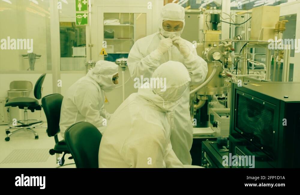 Rare footage from inside of a specialized cleanroom Laboratory where ...