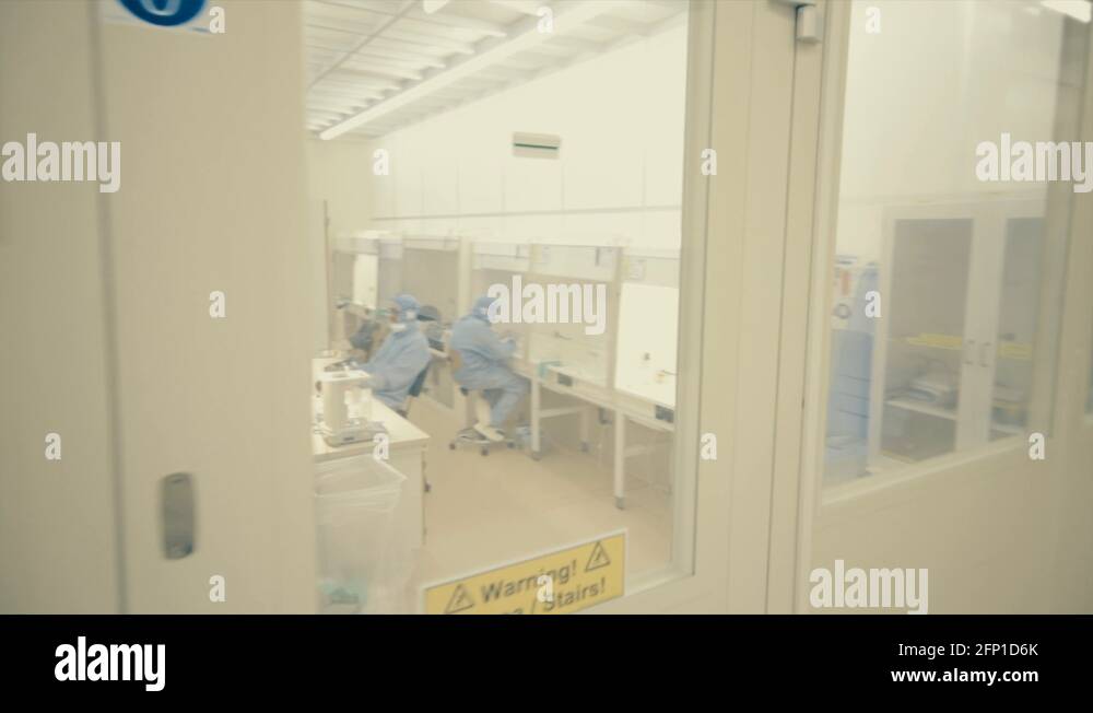 Rare footage from inside of a specialized cleanroom Laboratory where ...