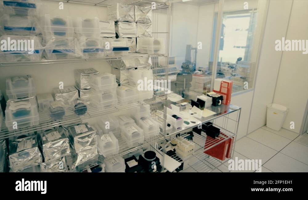 Rare footage from inside of a specialized cleanroom Laboratory where ...
