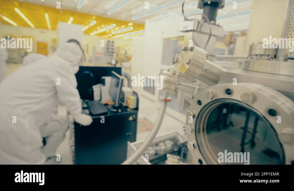 Rare footage from inside of a specialized cleanroom Laboratory where ...