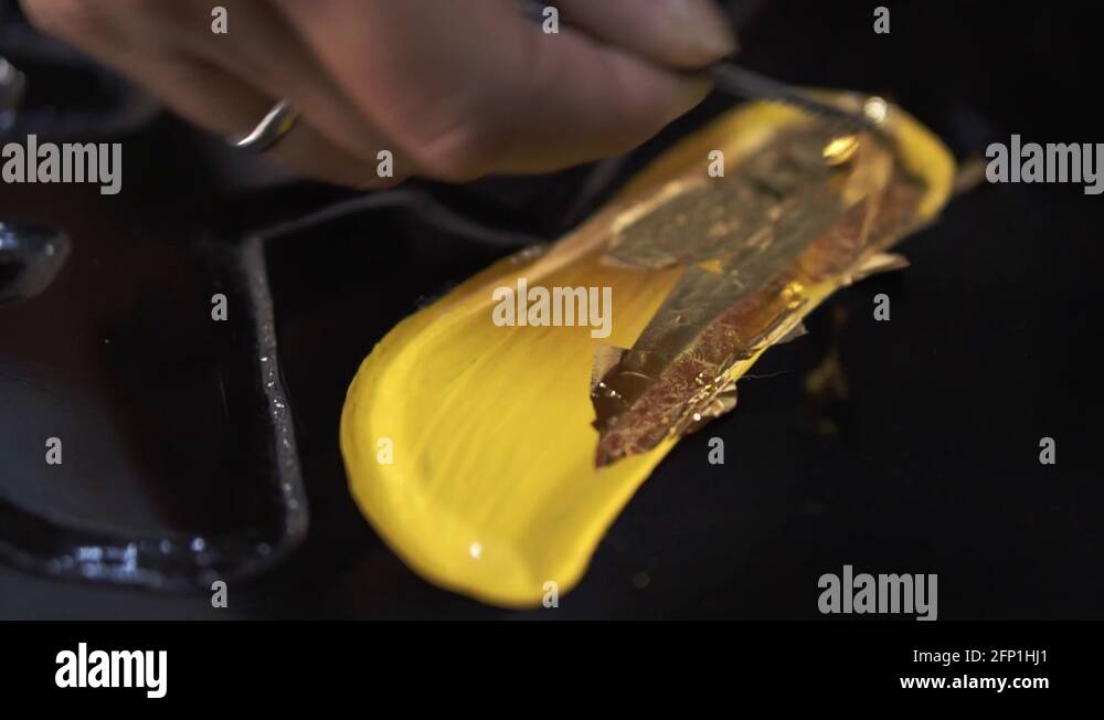 Painting gold leaf Stock Videos & Footage - HD and 4K Video Clips - Alamy