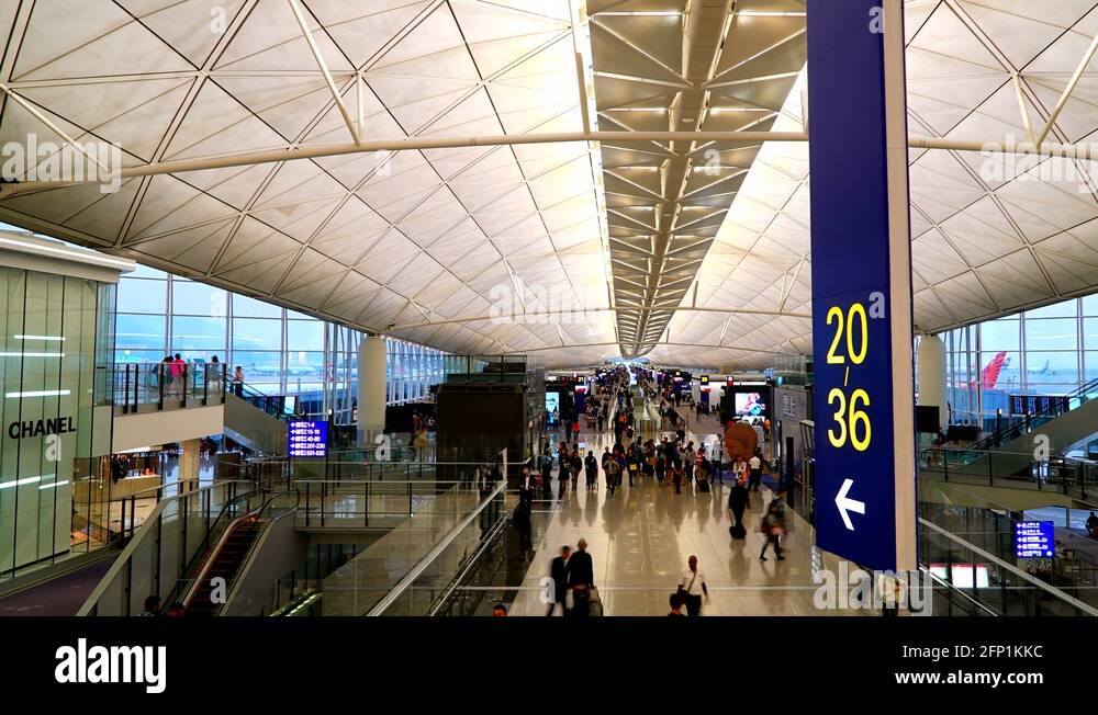 Inside hong kong international airport terminal Stock Videos & Footage ...
