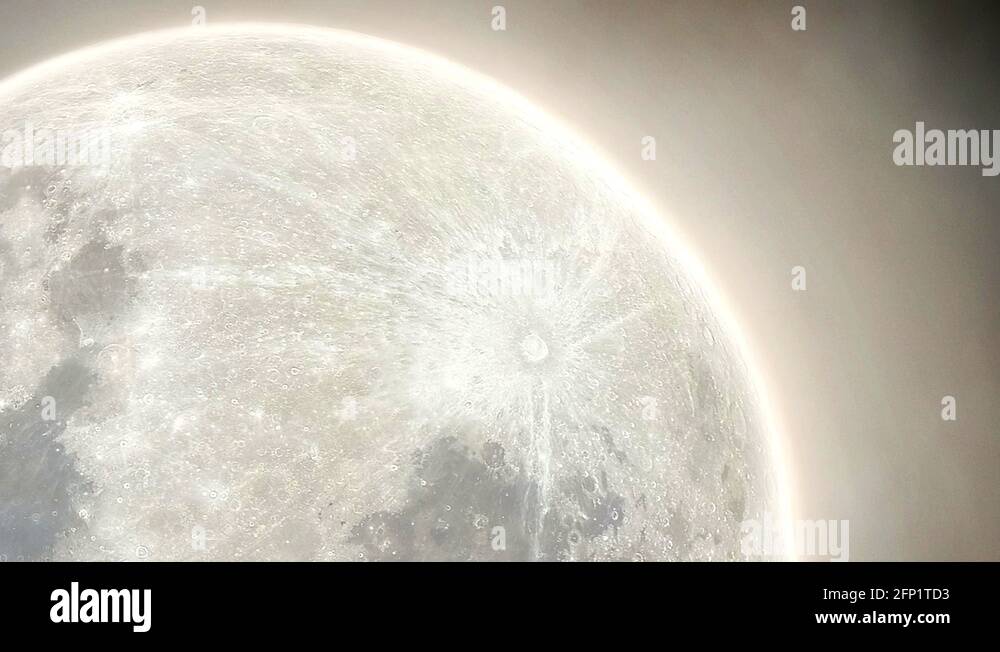 Extreme zoom Full Moon , Surface rising moon Stock Video Footage - Alamy