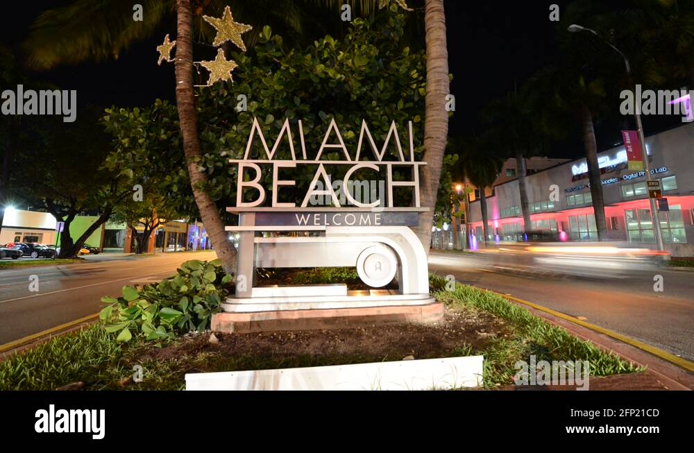 Miami beach welcome sign Stock Videos & Footage - HD and 4K Video Clips ...