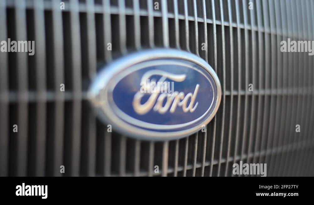 Ford Logo on Grill of a Crown Victoria Stock Video Footage - Alamy