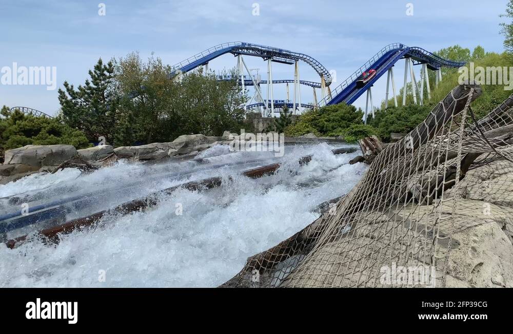 rollercoasters in the Europapark in Germany Rust. Poseidon ...