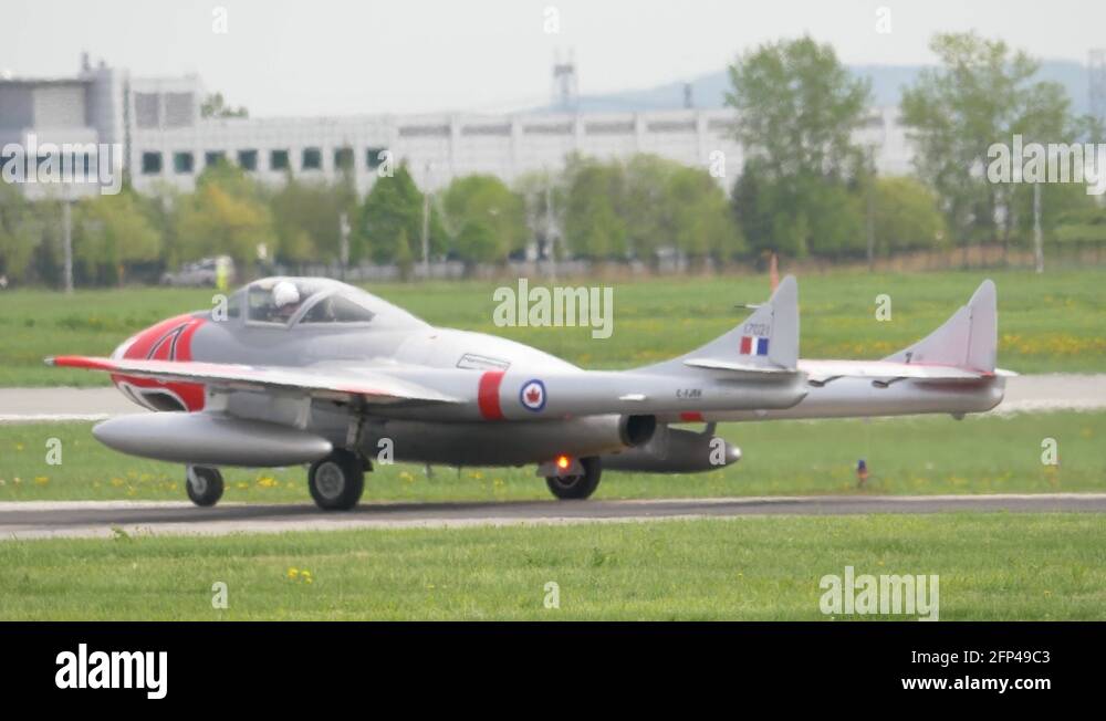 De Havilland Vampire Oldest Fighter Jet In the World Stock Video ...