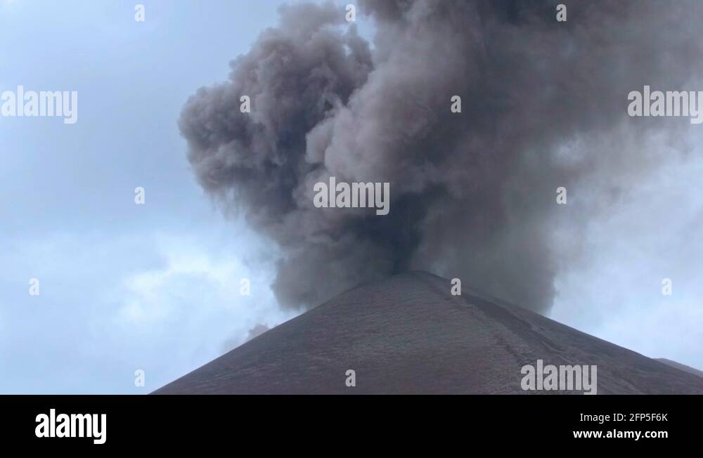 Pyroclastic Flow After Volcanic Eruption. Smoke Toxic Gas And Ash Over ...