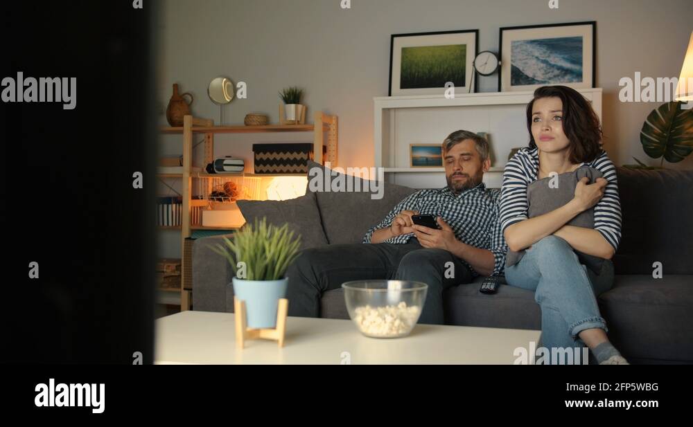 Woman watching tv crying Stock Videos & Footage - HD and 4K Video Clips ...