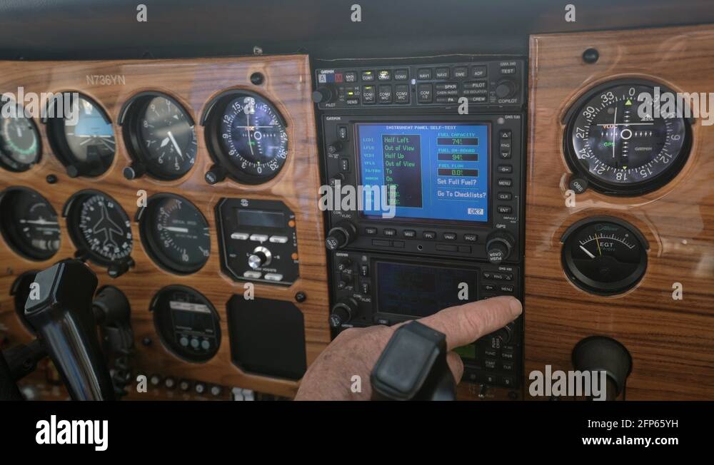 Pilot Pushes Buttons In The Cockpit of A Small Aircraft Stock Video ...