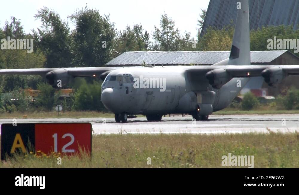 Military lockheed c 130 hercules landing Stock Videos & Footage - HD ...