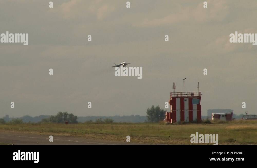 Fifth-generation multifunction fighter Su-57 lands on two main landing ...