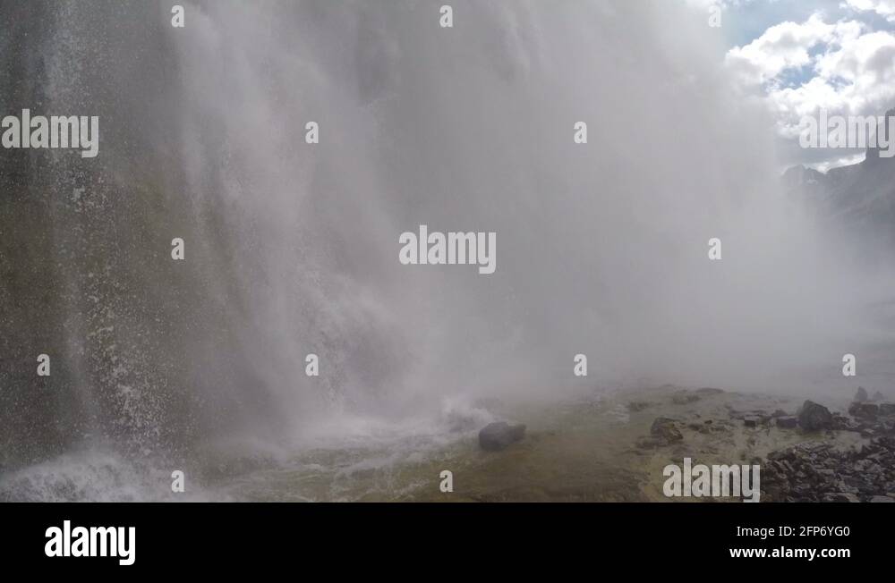 Hiking near Emperor Falls waterfall Robson River on the Berg Lake Trail ...