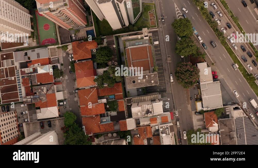 A birds eye view tilting up of Sao Paulo. Brazil Stock Video Footage ...