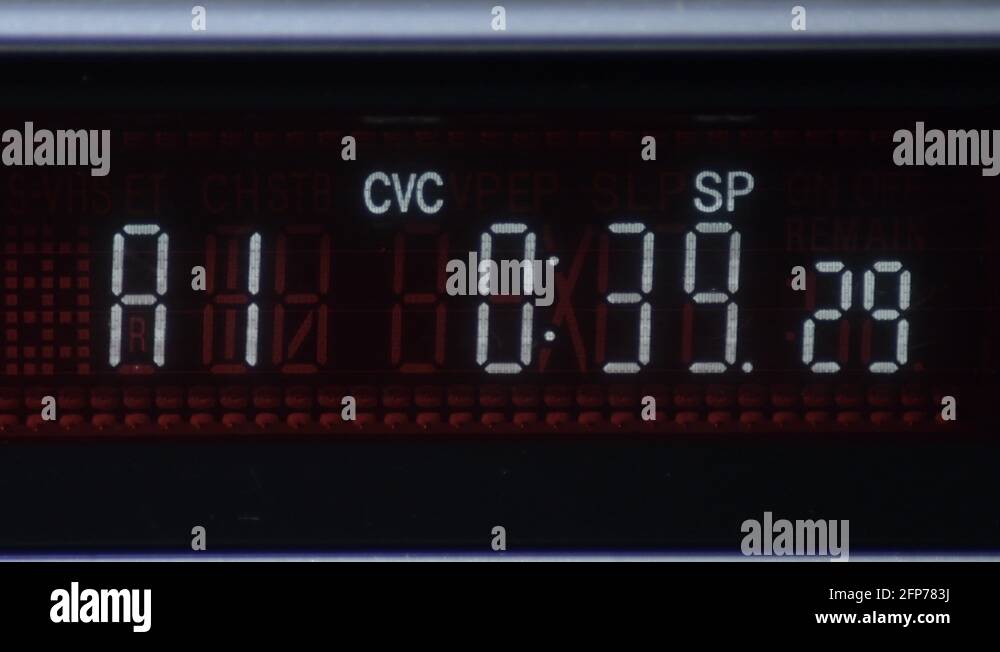 Starting of counter in screen of a video with the symbol of playing ...