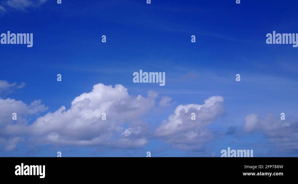 Blue Sky Big White Clouds Weather Background 4K Stock Video Footage - Alamy