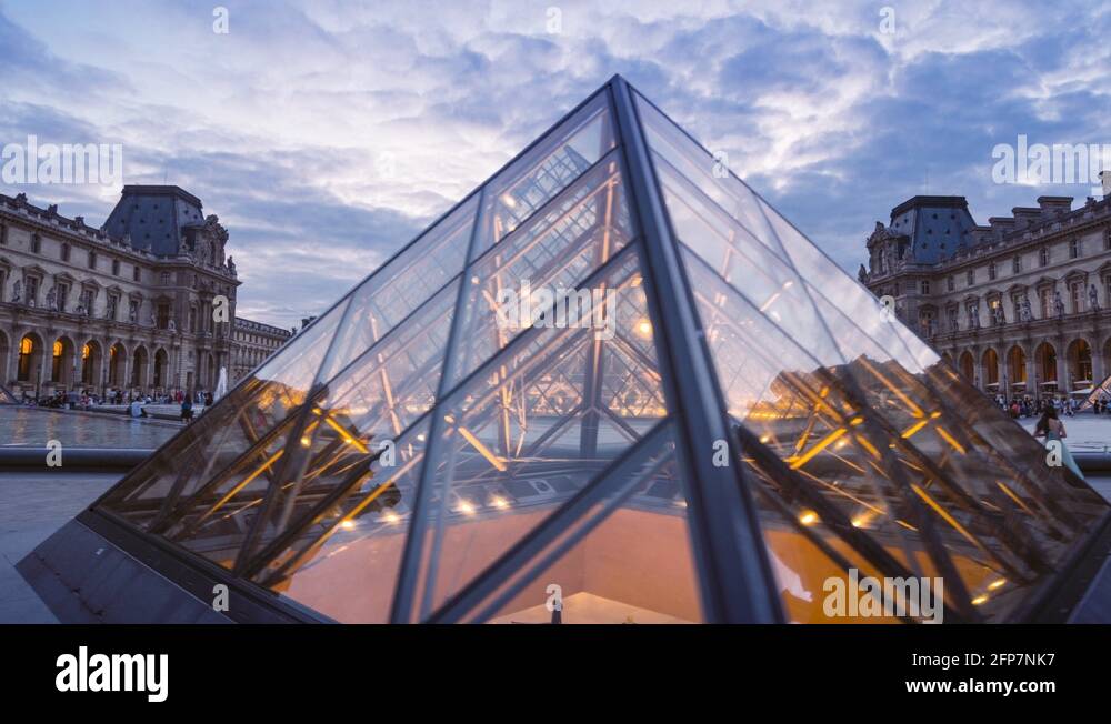 Louvre museum pyramid paris france Stock Videos & Footage - HD and 4K ...