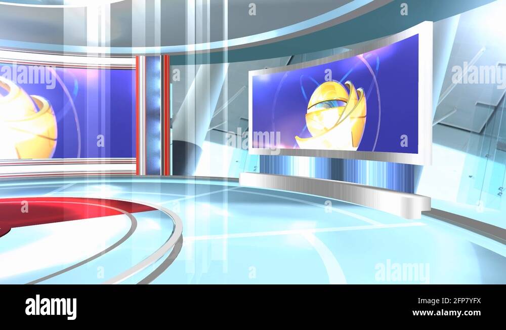 3D Virtual Studio Set Background Stock Video Footage - Alamy