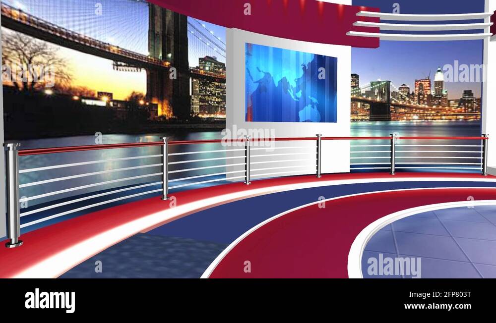 3D Virtual Studio Set Background Stock Video Footage - Alamy