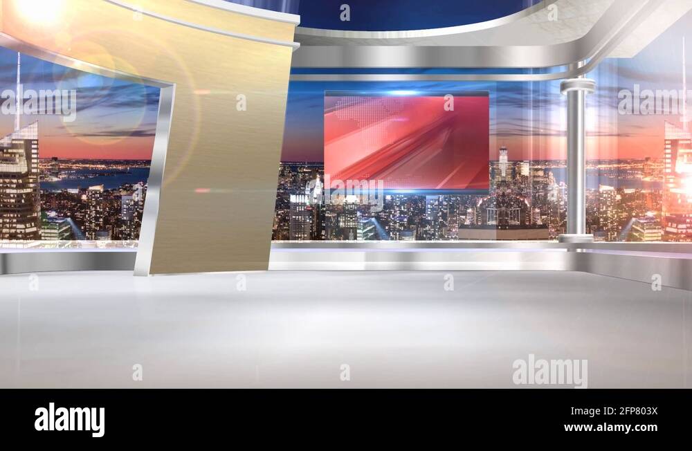 3D Virtual Studio Set Background Stock Video Footage - Alamy